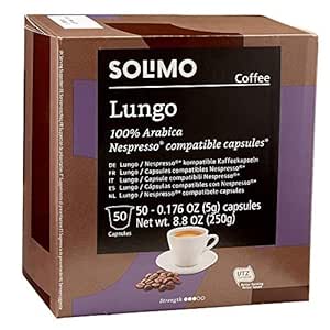 Amazon.com: Amazon Brand - Solimo Lungo Capsules 50 CT, Compatible with ...