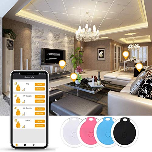 4 Pack Smart Bluetooth Tracker & Bluetooth Key Finder, Wireless Key ...