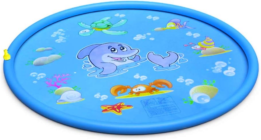 deAO Sprinkle and Splash Play Mat Pad 170cm Kids Outdoor Water Play ...