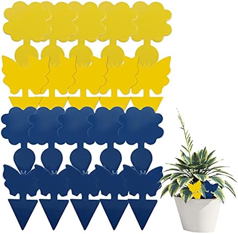 Fly Sticky Traps Fly Sticky Paper Plant Gnat Killer Insect Catcher ...