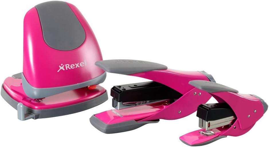 Rexel Easy Touch 20 Quarter Strip Stapler 18mm Throat Depth Pink (20 ...