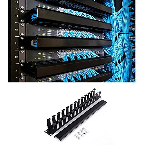 All Metal 1U 19 Inch Server Rack Wire Management System Rack Mount