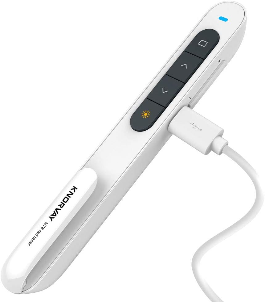 【Rechargeable 】KNORVAY N76 Wireless Presenter Rechargeable 100M/330FT ...