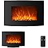 Amazon.com: Fire Sense Black Wall Mounted Electric Fireplace: Home ...