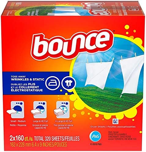 Bounce Laundry Cleaning Durable Wrinkle Guard Toss away Controls Static ...