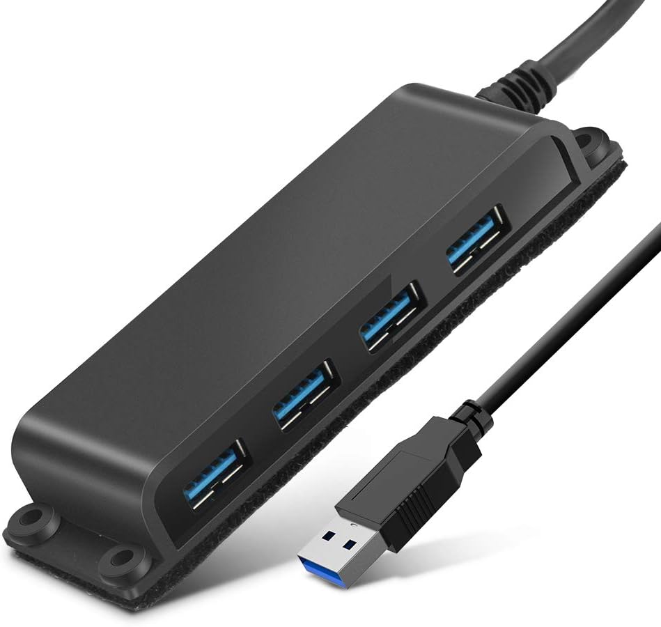 Amazon.com: 4-Port USB 3.0 Portable Desk USB Data Hub 3.0 with 100CM ...