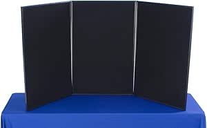 Amazon.com : Tri Fold 3-Panel Display Board, 72 x 36, with Black Hook ...