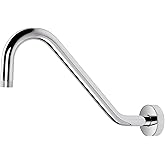 NearMoon J Shaped Shower Extension Arm, Stainless Steel Shower Head ...
