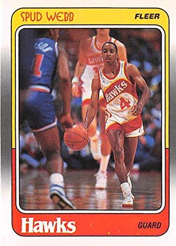 Spud Webb basketball card (Atlanta Hawks Slam Dunk NBA Champ) 1988 ...