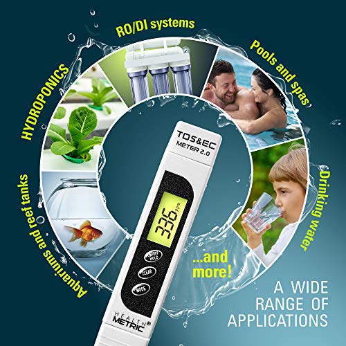 Professional TDS ppm Conductivity Meter - Quick and Easy EC TDS and ...