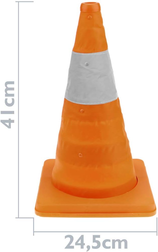 PrimeMatik – Traffic cone with reflector signaling and beacon 41 cm ...