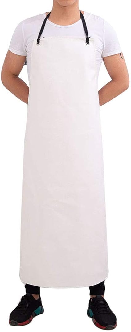 Zhaoke Waterproof Meat Apron, Long Butcher Apron, Faux Leather Apron ...