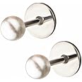 Amazon.com: ComfyEarrings Mini Synthetic Pearl Stud Earrings: Clothing, Shoes & Jewelry