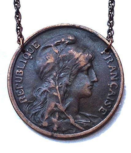 Amazon.com: Real Victorian Coin Necklace ("Republique Francaise-10 ...