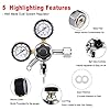 FERRODAY Co2 Regulator Beer Keg Regulator Kegerator Dual Gauge Co2 Regulator Beer Keg Dual-stage ...