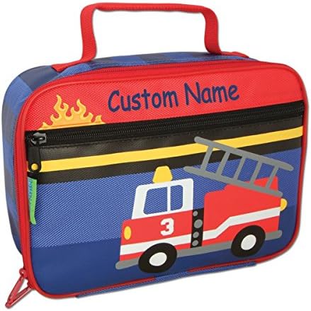 Amazon.com: Personalized Classic Fire Truck Lunch Box - CUSTOM NAME ...