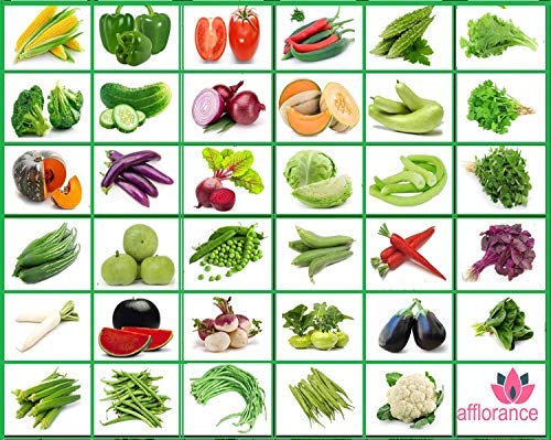 Afflorance Non GMO 35+ Variety of Indian Vegetable Seeds- (2000+ Seeds ...