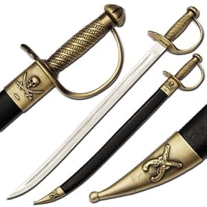 Amazon.com : Skull Crossbones Caribbean Pirate Cutlass Sword : Martial ...
