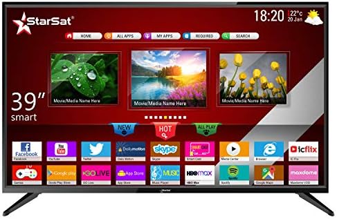 StarSat 39 HD Smart LED TV, Slim bezel design, 2xHDMI and 2xUSB Ports ...