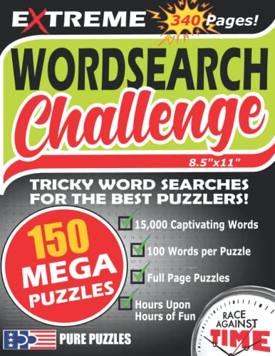Amazon.com: EXTREME WORD SEARCH CHALLENGE: 150 Tricky Word Searches for ...
