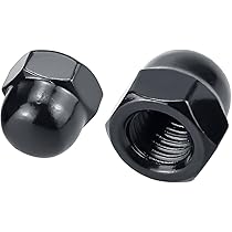 Black Nylon Thread 20Pcs Acorn Cap Nuts(M6x1mm) Nylon Acorn Head Hex ...