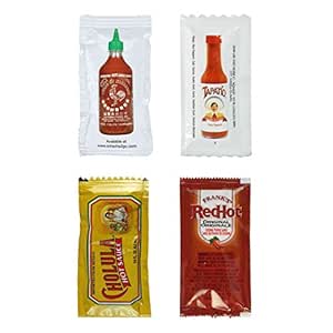Amazon.com : Sauce-To-Go Bundle: 25 Packets Each of Tapatio, Cholula ...