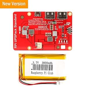 Amazon.com: MakerFocus Raspberry Pi Battery Pack,RPI UPS Pack Standard ...