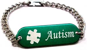 Amazon.com: Children Medical Alert Bracelet ID Custom Engraved Autism 4 ...