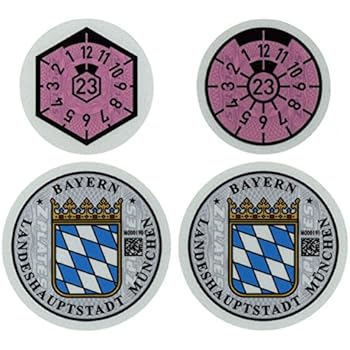 Amazon.com: Munich German License Plate Sticker Set (2023): Automotive