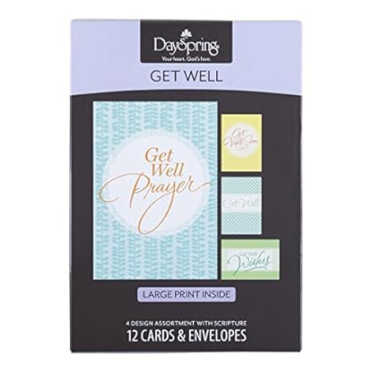 DaySpring Get Well - Inspirational Boxed Cards - Large Print - 53739 - DCBG