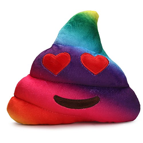 Buy Faber3 Rainbow Emoji Pillow Christmas Gift Plush Soft Toy Poop Cow ...