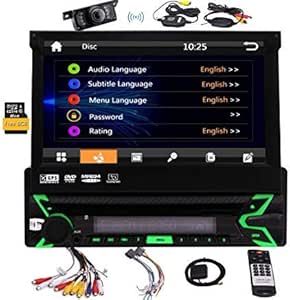Single DIN in Dash Car Stereo Head Unit 7 inch Flip Out Capacitive ...