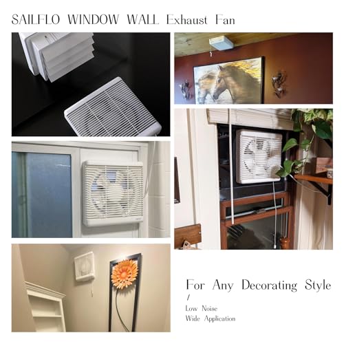 SAILFLO 12 Inch Window Shutter Exhaust Fan With Reversible Airflow ...