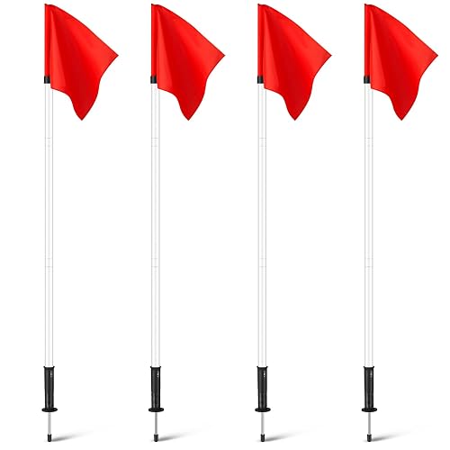 Weighted Soccer Flags VitalCozy 4 Pcs Soccer Corner Flags For Field 60