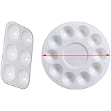 Amazon.com : 24 Pieces White Paint Plastic Palettes 6 Well Rectangular ...