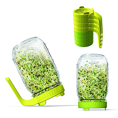 DMCFPL Sprouting Lids,8 Pack Plastic Sprouting Kit with Handle ...