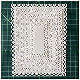 Amazon.com: Nested Stitched Scallop Rectangle Frame Cutting Dies,DIY ...