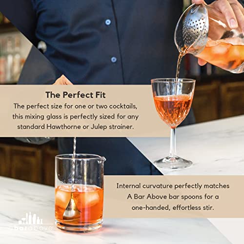 A Bar Above Classic Style Cocktail Mixing Glass – Thick, Sturdy Glass ...