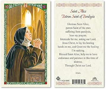 Amazon.com : SAINT ALICE PATRON PRAYER CARD LAMINATED PRAYER CARDS ...