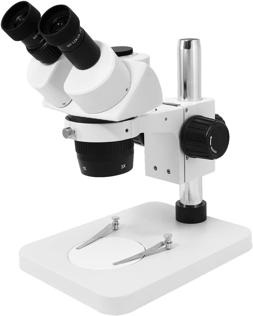 Amazon.com : 10X/30X Trinocular Dual Power Stereo Microscope, 76mm Post ...