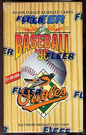 1996 Fleer '96 Orioles Baseball Card Wax Pack Box Team Set Cal Ripken ...