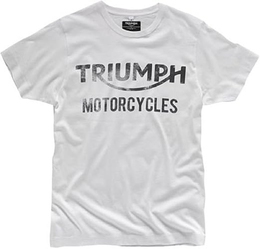 TRIUMPH Motorcycles Tee Shirt White MTSS15071 (Large) | Amazon.com