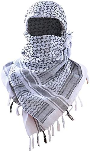 Luxns Military Shemagh Tactical Desert Scarf / 100% Cotton Keffiyeh ...