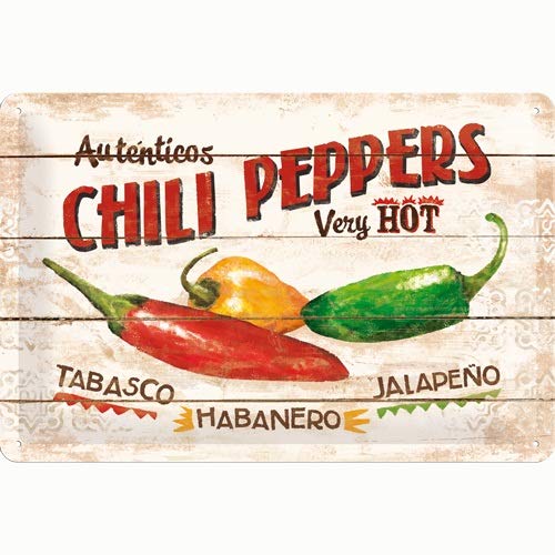 Nostalgic Art Metal Chilli Sign: Amazon.co.uk: Kitchen & Home