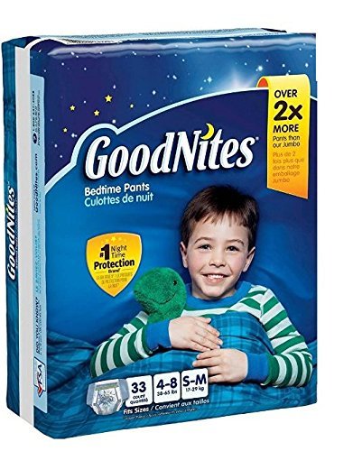 GoodNites Bedtime Pants Bedwetting Underwear for Boys, S-M 33 Count ...