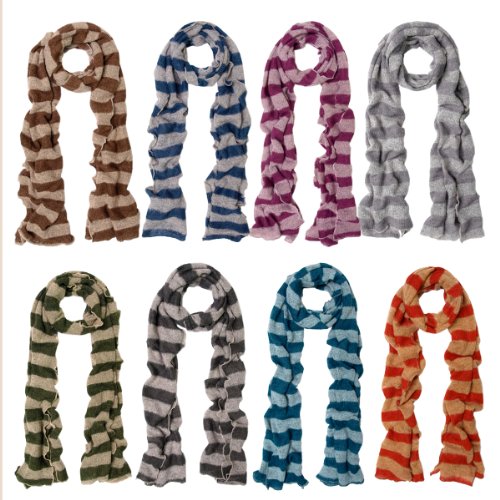 Premium Long Soft Knit Striped Scarf - Different Colors Available | Buy ...