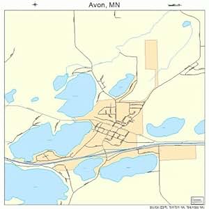 Amazon.com: Large Street & Road Map of Avon, Minnesota MN - Printed ...