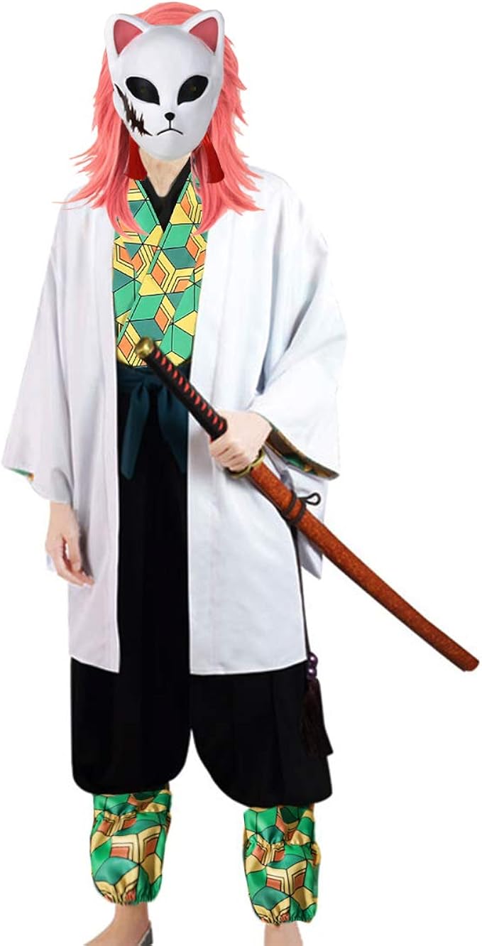 Cosplay Demon Slayer Kimetsu no Yaiba Sabito Party Costume Kimono Set ...