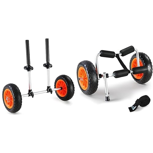 VEVOR Sit on Top Kayak Cart Dolly, Detachable Canoe Trolley Cart with ...