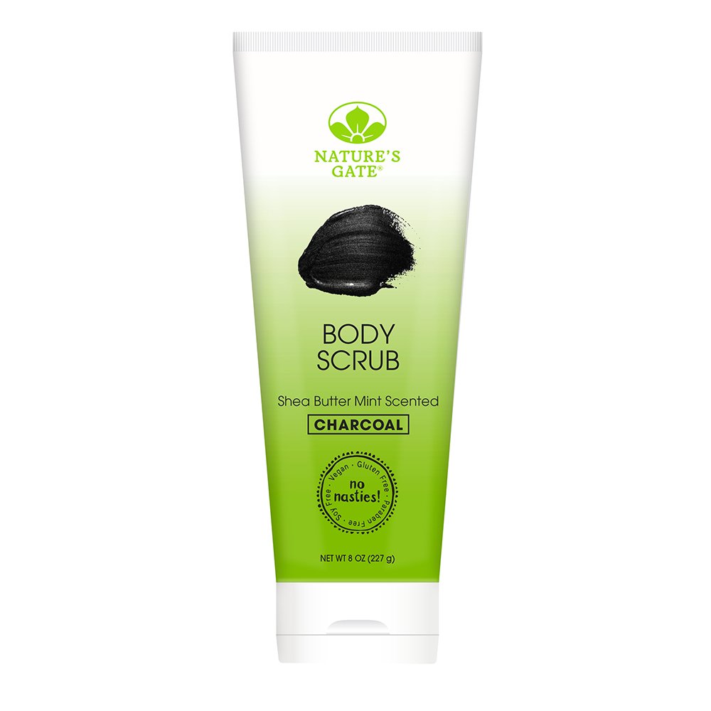 Amazon.com : Nature's Gate Natural Body Scrub, Charcoal, Gently ...